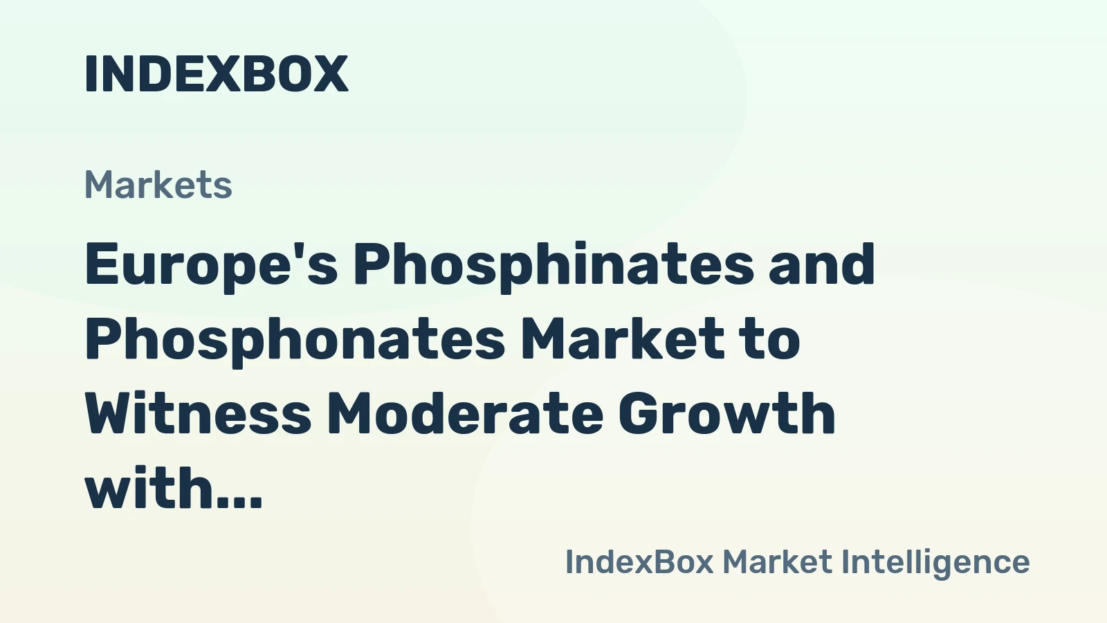 Europe's Phosphinates and Phosphonates Market to Witness Moderate Growth with +1.8% CAGR from 2024 to 2035