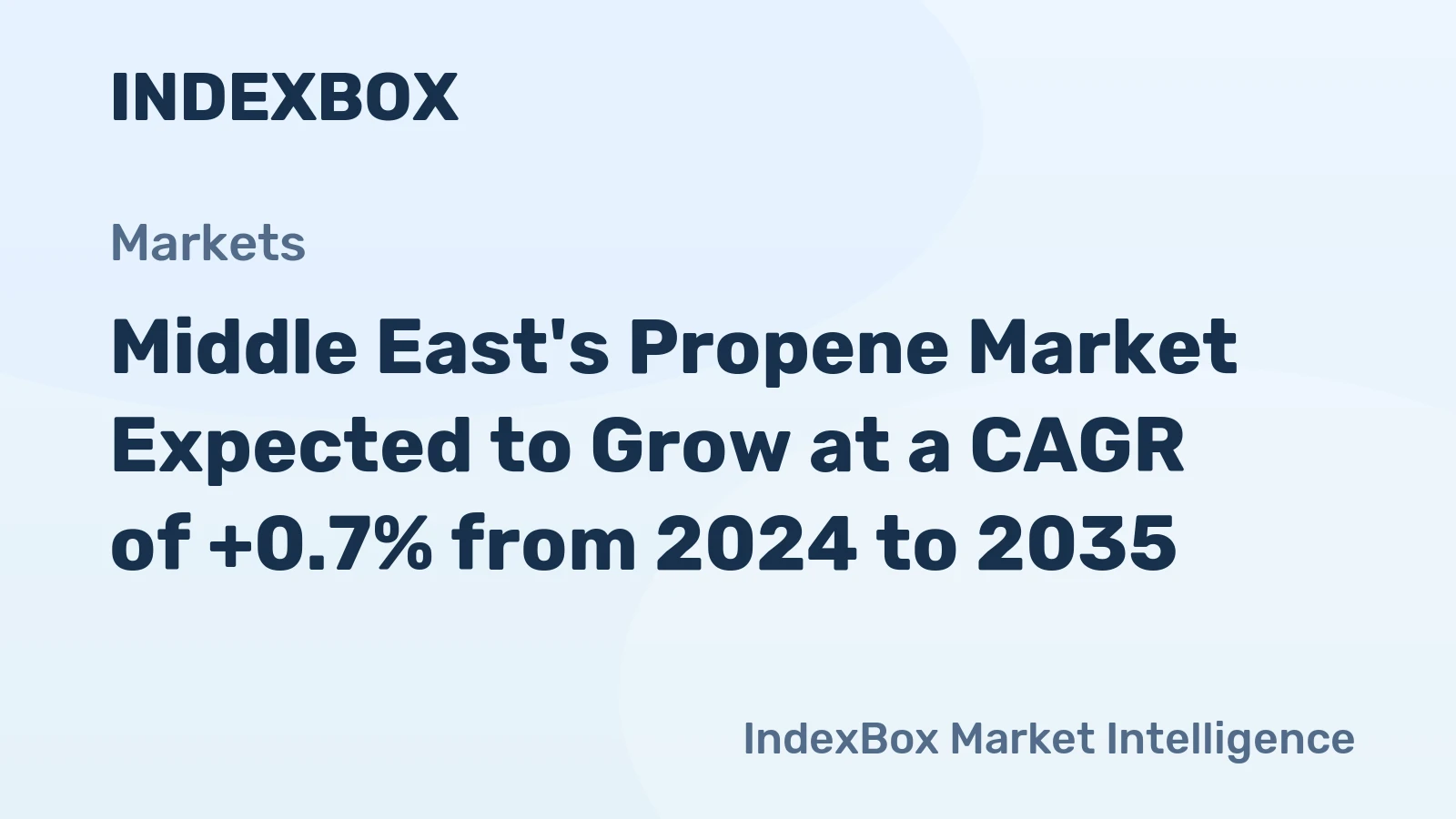 Middle East's Propene Market Expected to Grow at a CAGR of +0.7% from 2024 to 2035