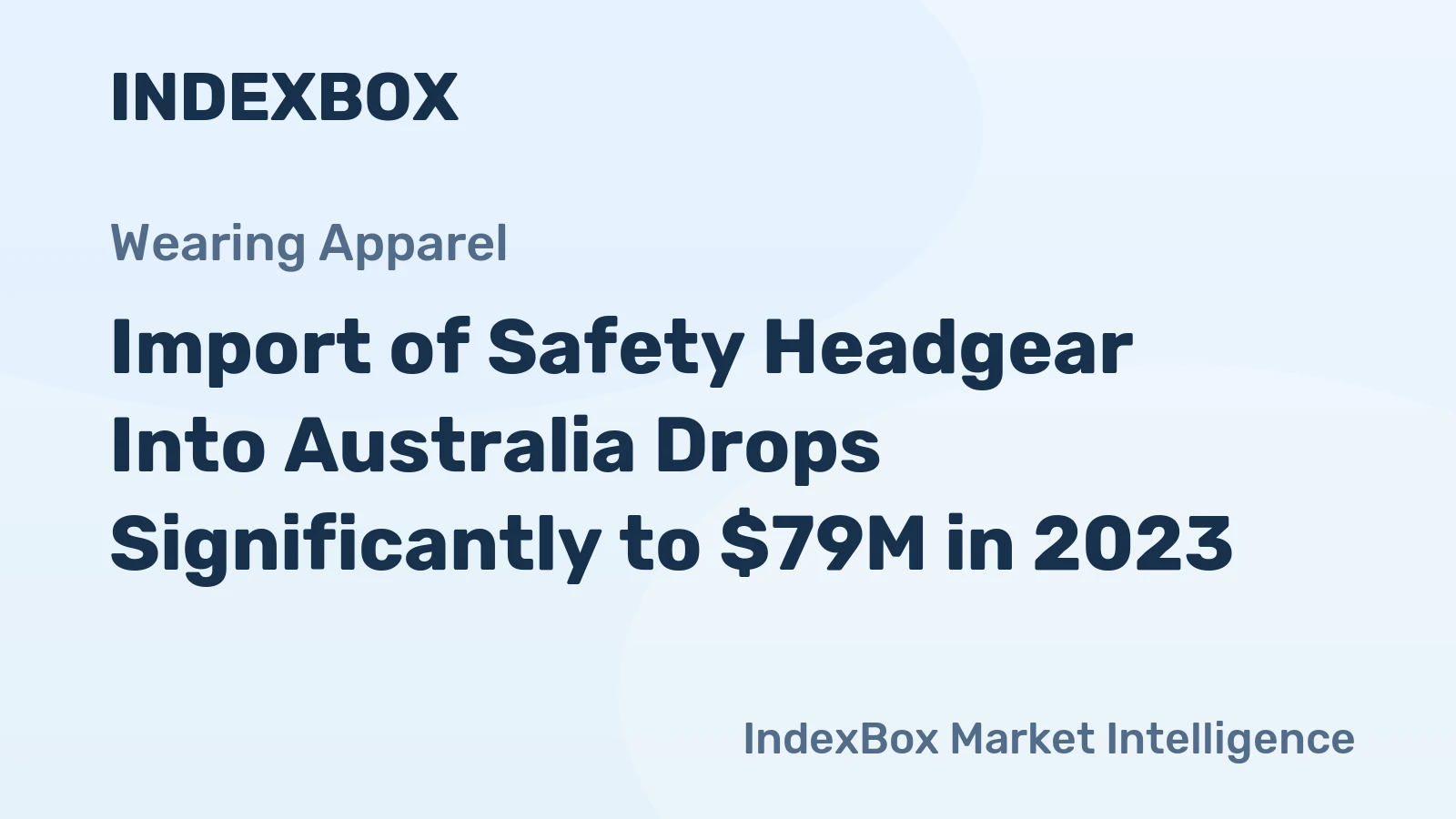 Import of Safety Headgear Into Australia Drops Significantly to $79M in 2023