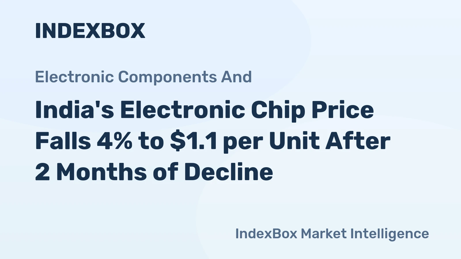 India's Electronic Chip Price Falls 4% to $1.1 per Unit After 2 Months of Decline