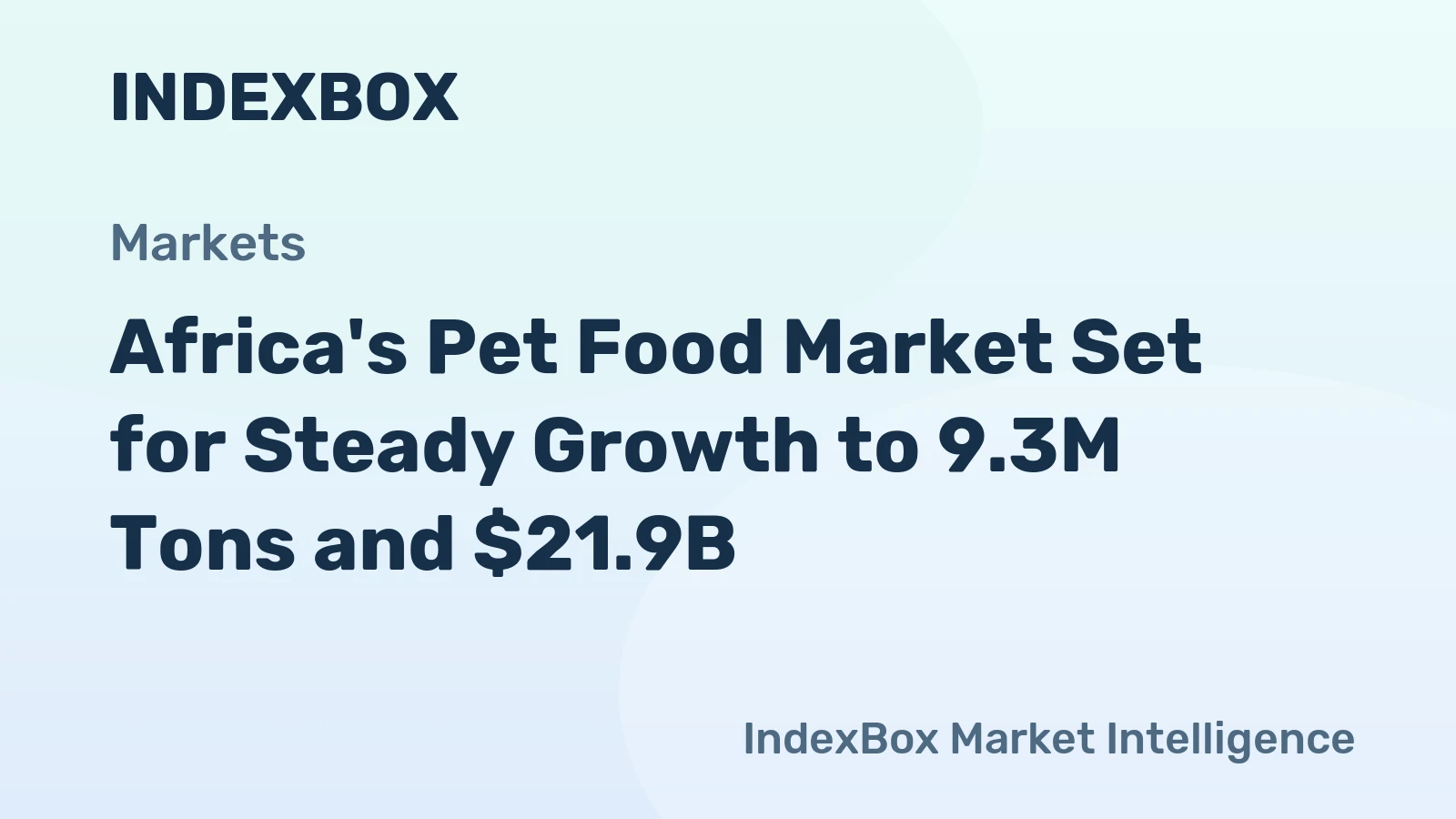 Africa's Pet Food Market Set for Steady Growth to 9.3M Tons and $21.9B