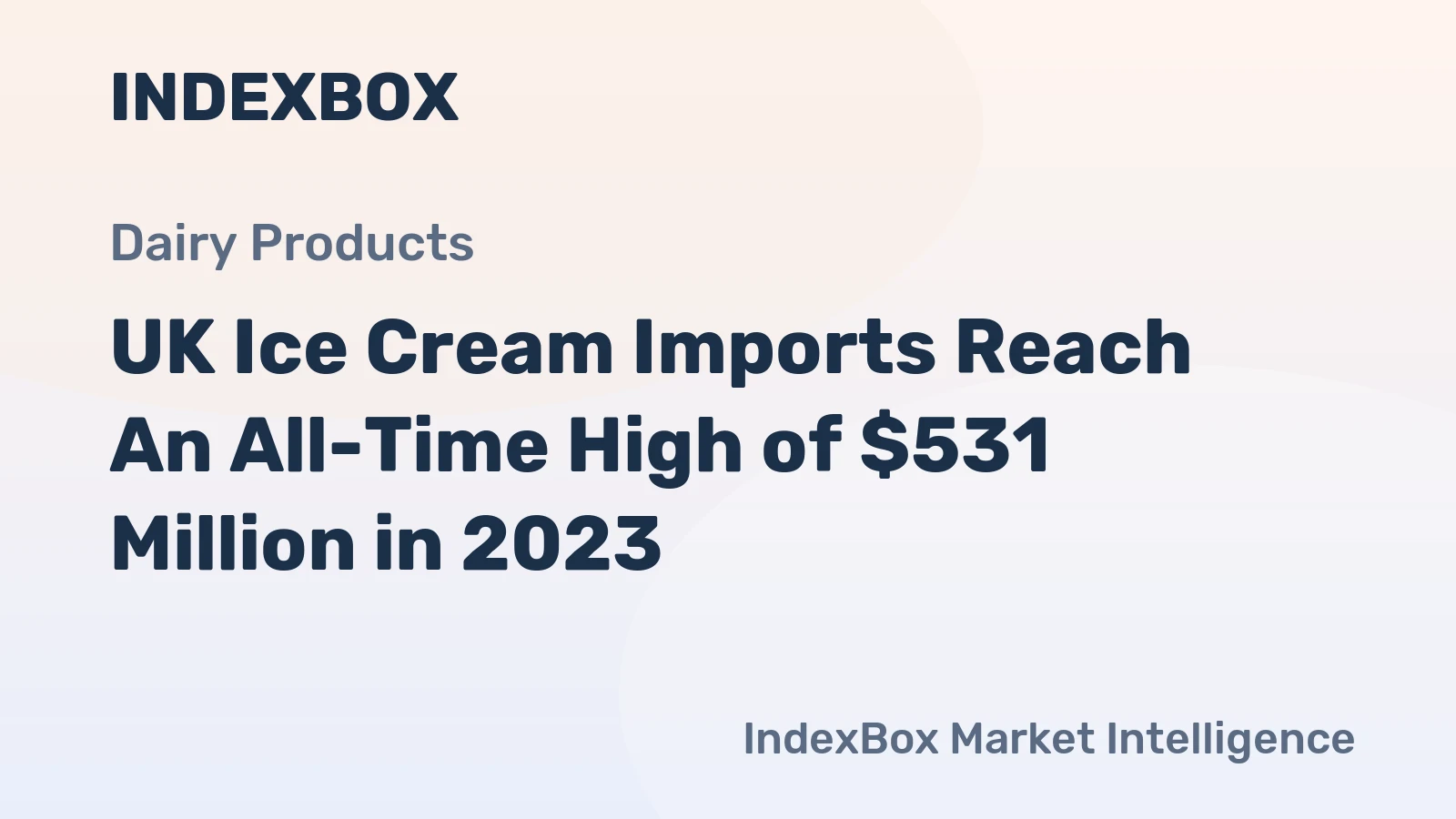 UK Ice Cream Imports Reach An All-Time High of $531 Million in 2023