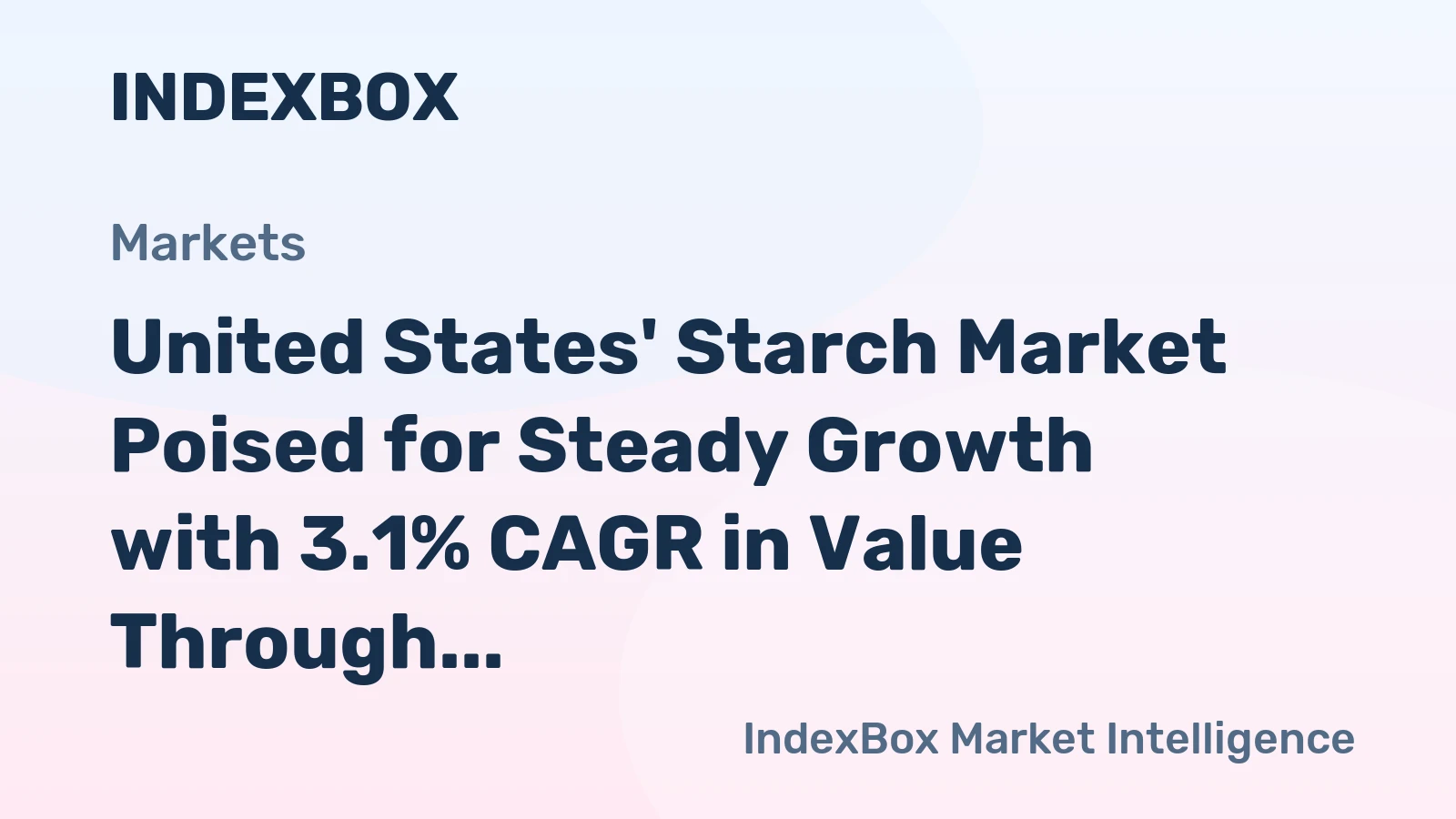 United States' Starch Market Poised for Steady Growth with 3.1% CAGR in Value Through 2035