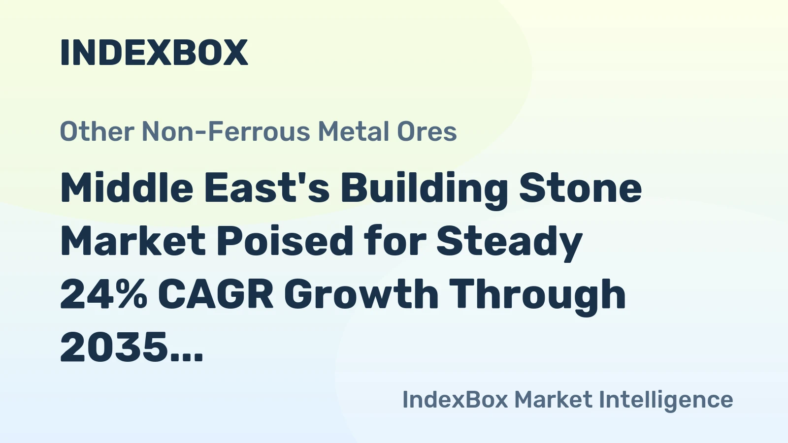 Middle East's Building Stone Market Poised for Steady 24% CAGR Growth Through 2035