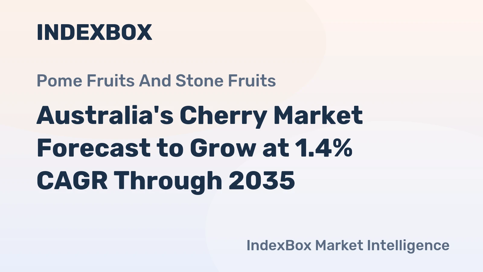Australia's Cherry Market Forecast to Grow at 1.4% CAGR Through 2035