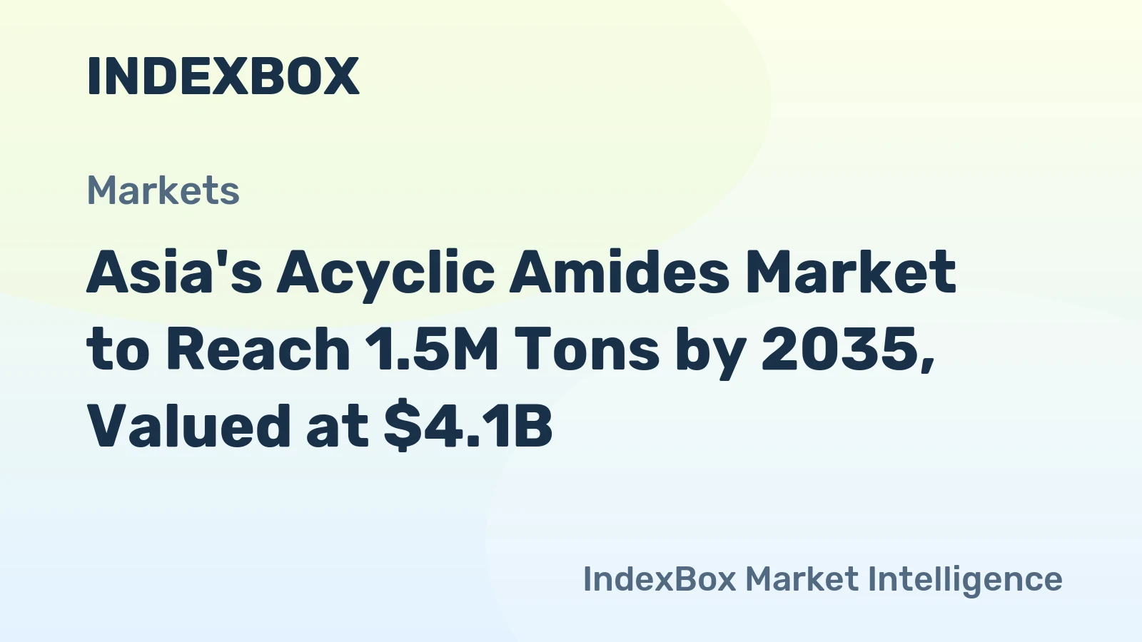 Asia's Acyclic Amides Market to Reach 1.5M Tons by 2035, Valued at $4.1B