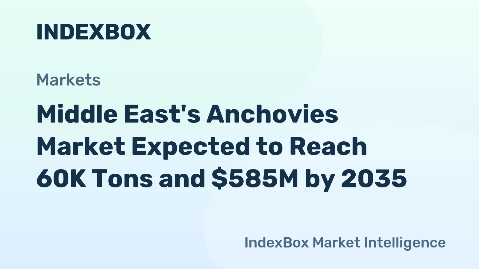 Middle East's Anchovies Market Expected to Reach 60K Tons and $585M by 2035