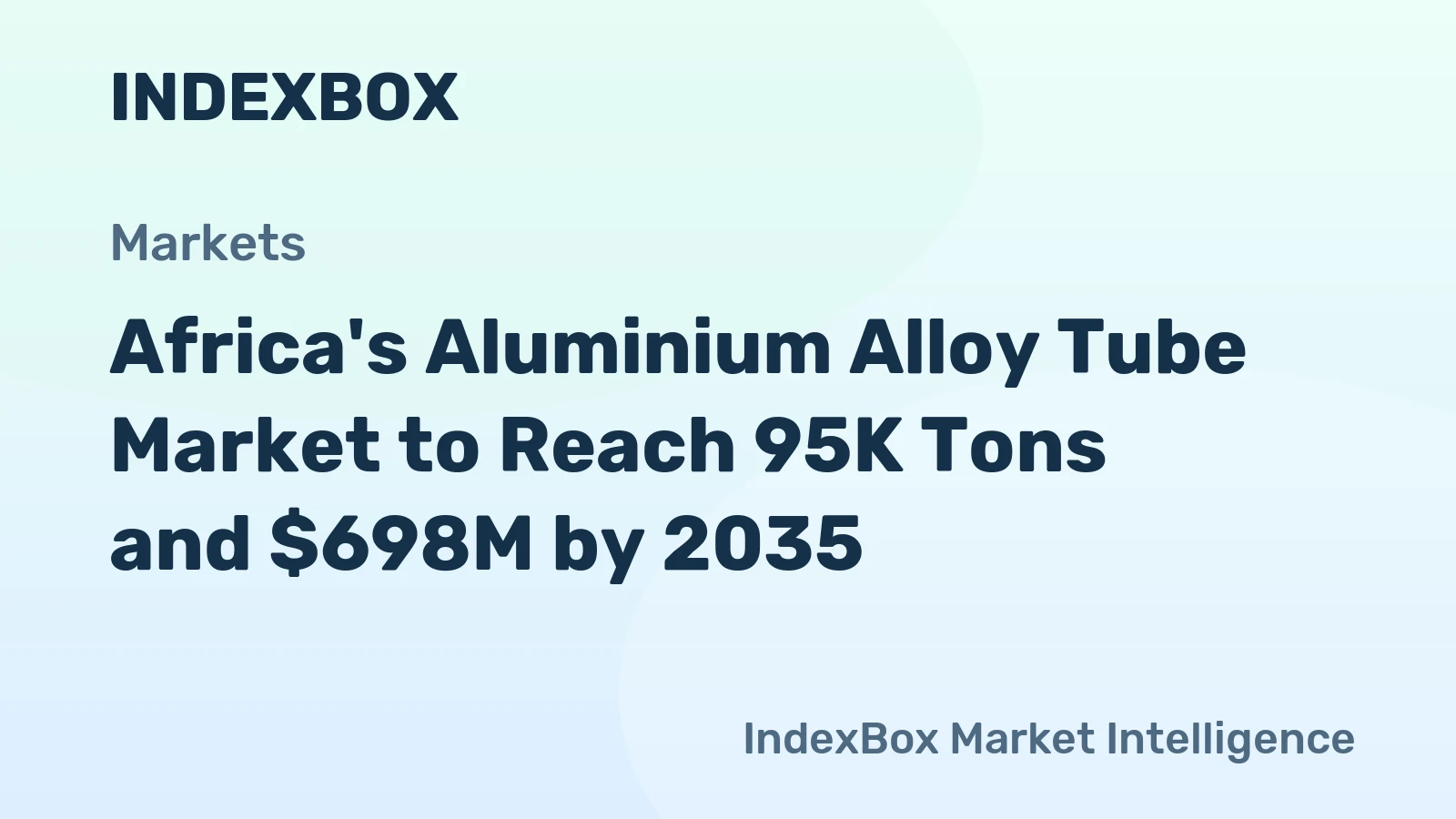 Africa's Aluminium Alloy Tube Market to Reach 95K Tons and $698M by 2035