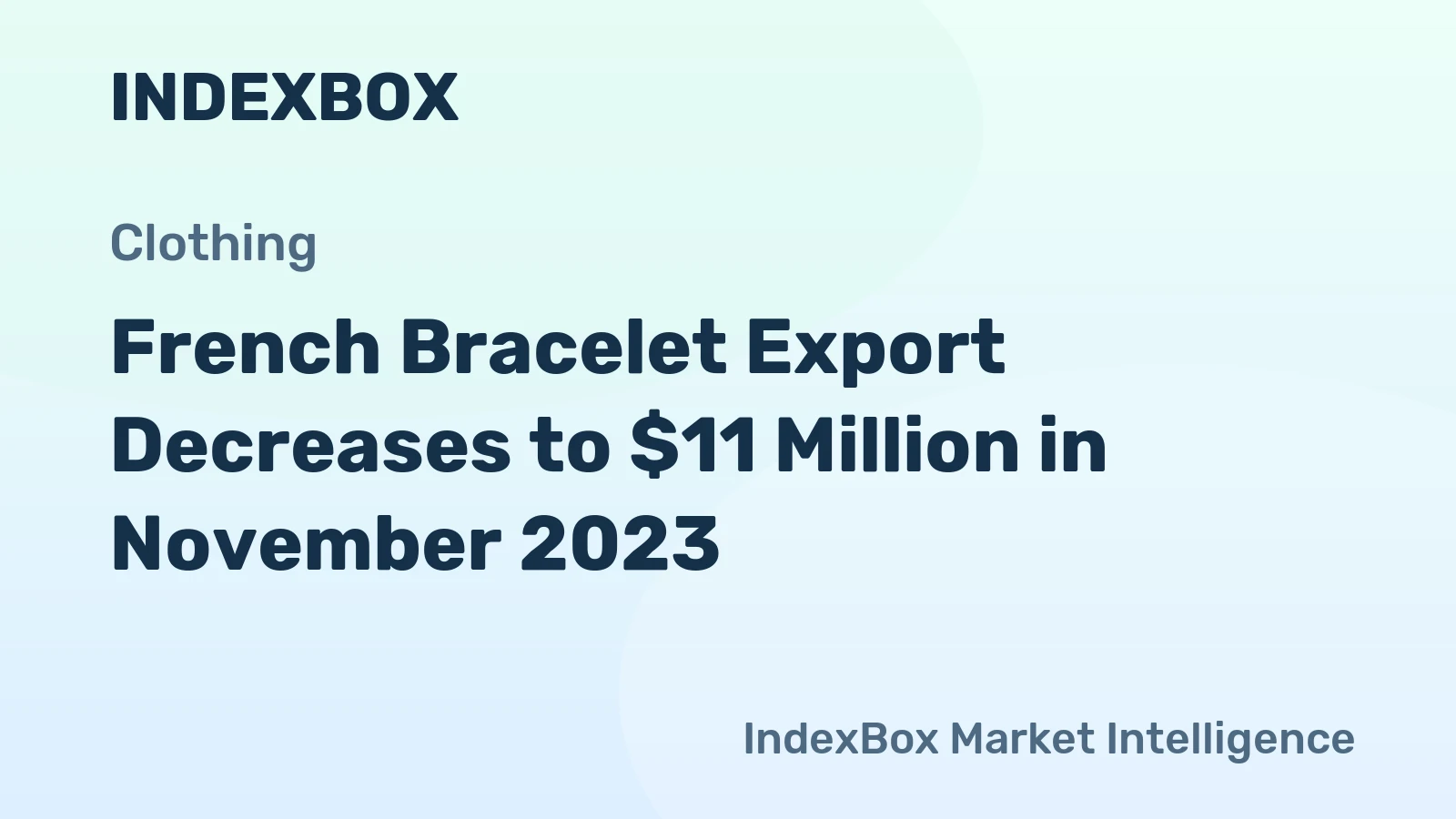 French Bracelet Export Decreases to $11 Million in November 2023