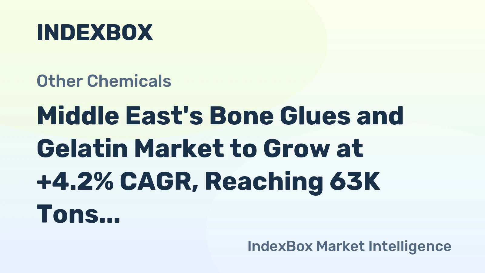 Middle East's Bone Glues and Gelatin Market to Grow at +4.2% CAGR, Reaching 63K Tons by 2035