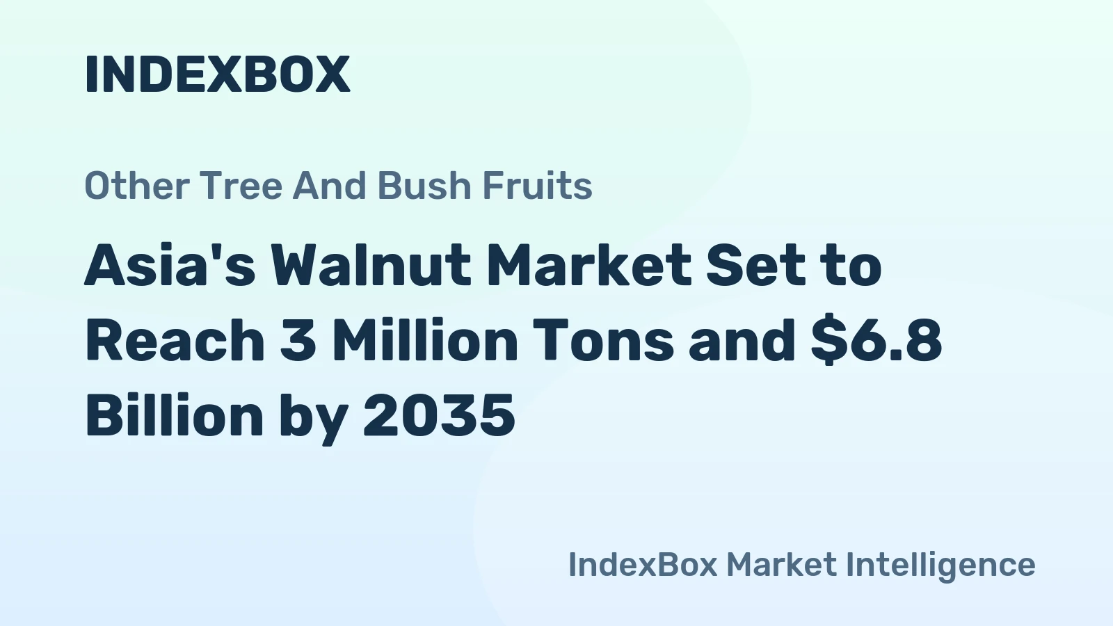 Asia's Walnut Market Set to Reach 3 Million Tons and $6.8 Billion by 2035