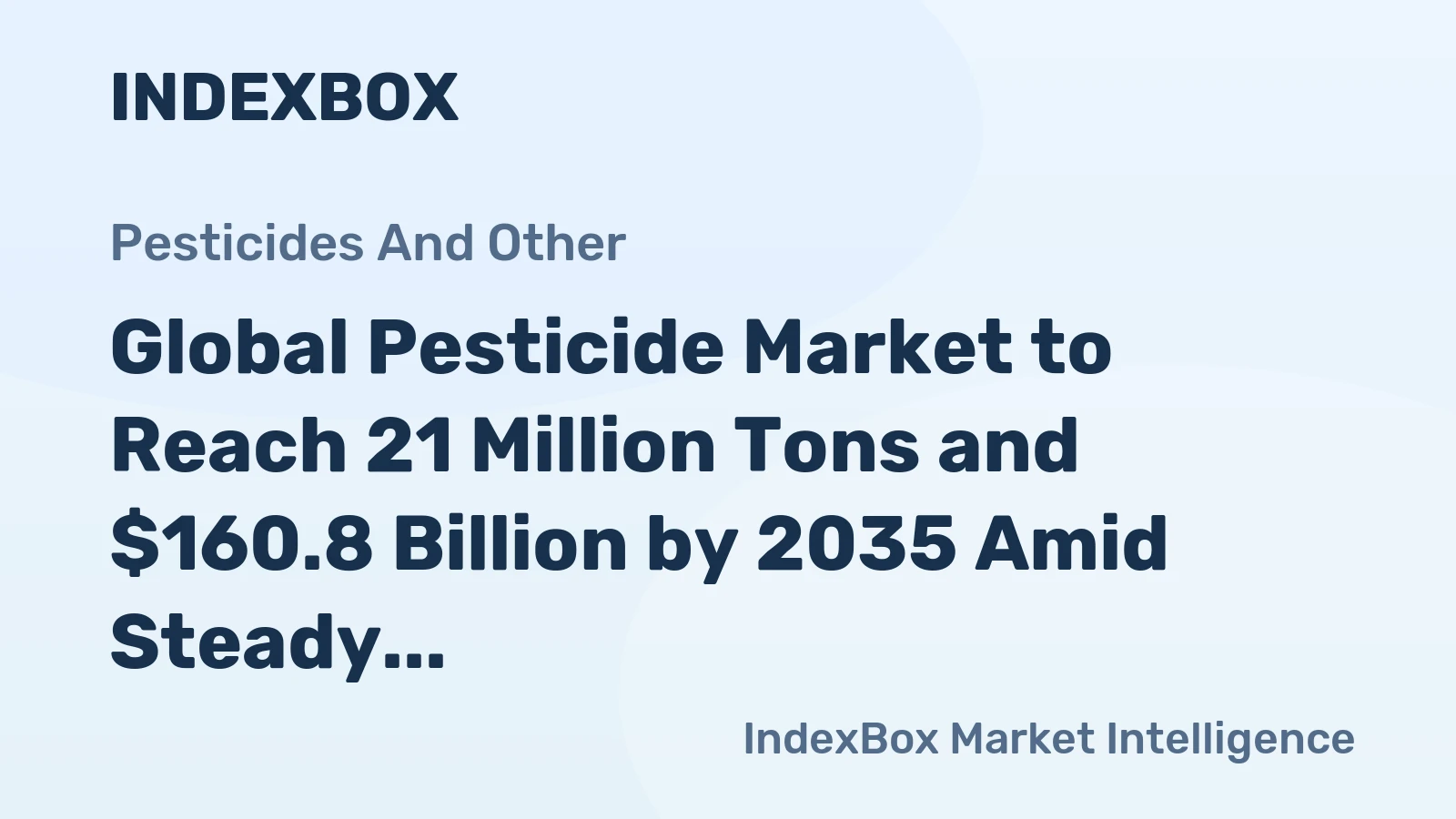 Global Pesticide Market to Reach 21 Million Tons and $160.8 Billion by 2035 Amid Steady Growth