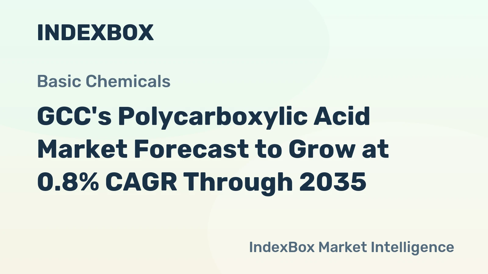 GCC's Polycarboxylic Acid Market Forecast to Grow at 0.8% CAGR Through 2035