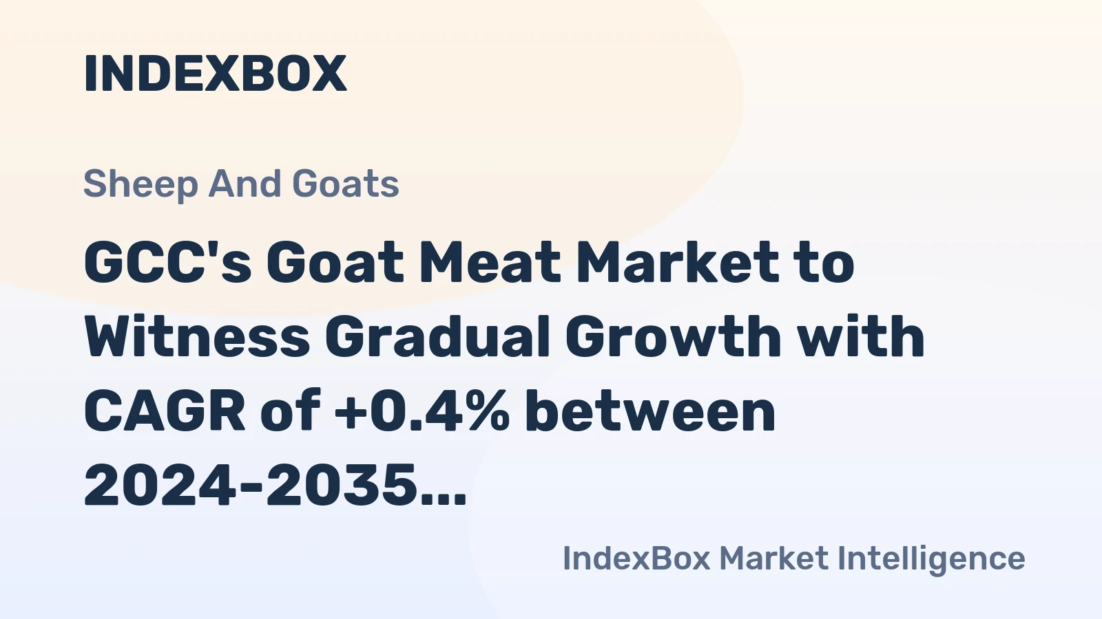 GCC's Goat Meat Market to Witness Gradual Growth with CAGR of +0.4% between 2024-2035