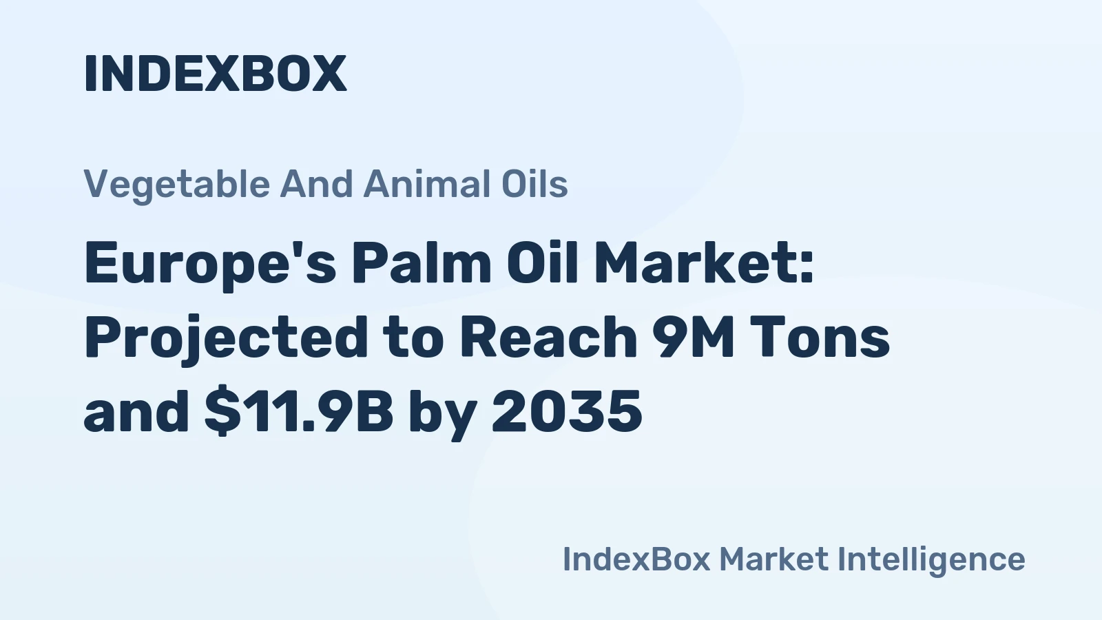 Europe's Palm Oil Market: Projected to Reach 9M Tons and $11.9B by 2035