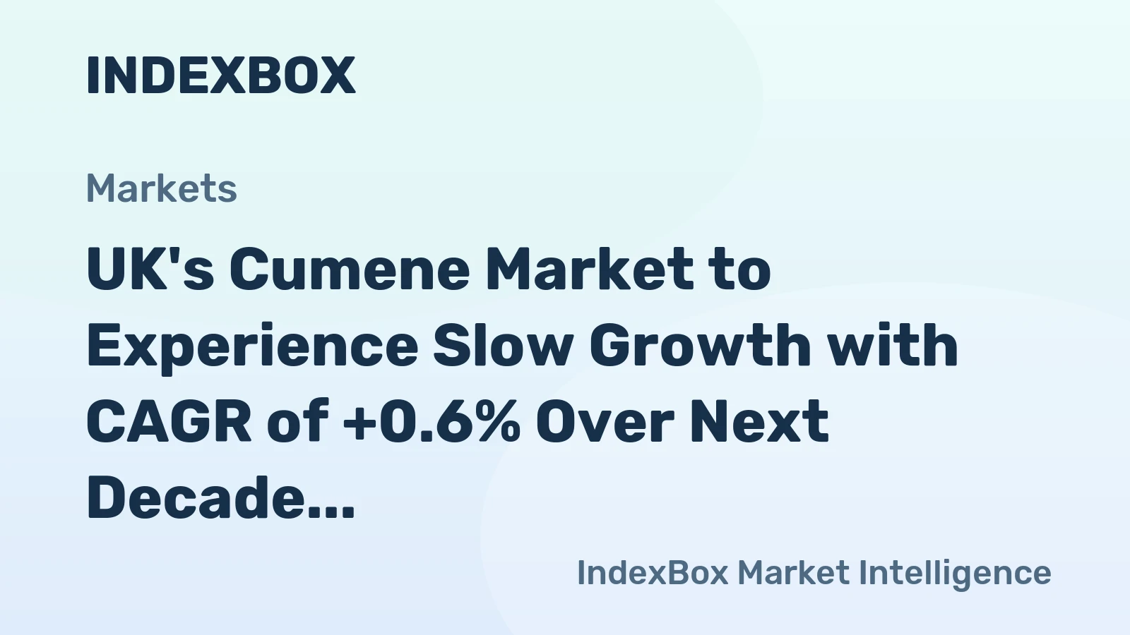 UK's Cumene Market to Experience Slow Growth with CAGR of +0.6% Over Next Decade