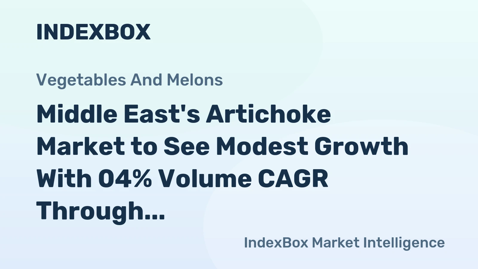 Middle East's Artichoke Market to See Modest Growth With 04% Volume CAGR Through 2035