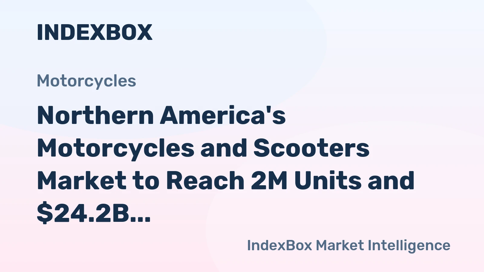 Northern America's Motorcycles and Scooters Market to Reach 2M Units and $24.2B by 2035