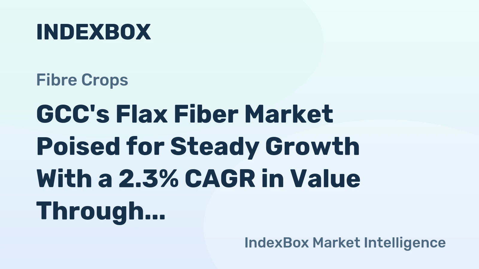 GCC's Flax Fiber Market Poised for Steady Growth With a 2.3% CAGR in Value Through 2035
