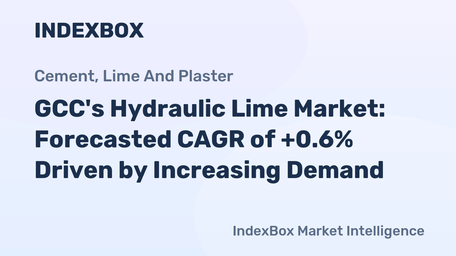 GCC's Hydraulic Lime Market: Forecasted CAGR of +0.6% Driven by Increasing Demand