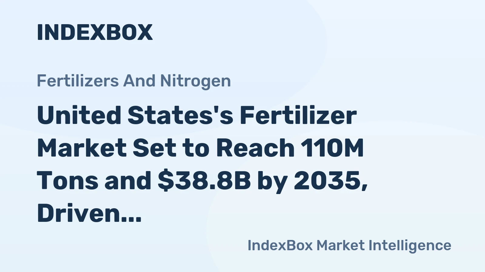 United States's Fertilizer Market Set to Reach 110M Tons and $38.8B by 2035, Driven by Increasing Demand
