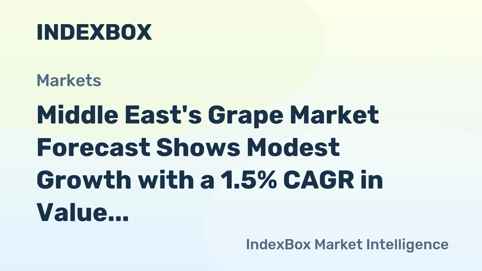 Middle East's Grape Market Forecast Shows Modest Growth with a 1.5% CAGR in Value