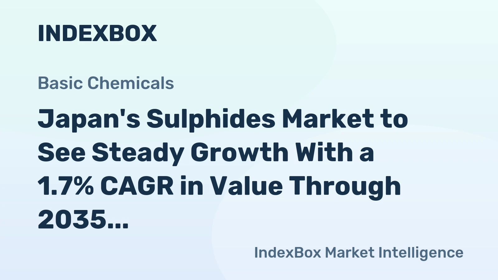 Japan's Sulphides Market to See Steady Growth With a 1.7% CAGR in Value Through 2035