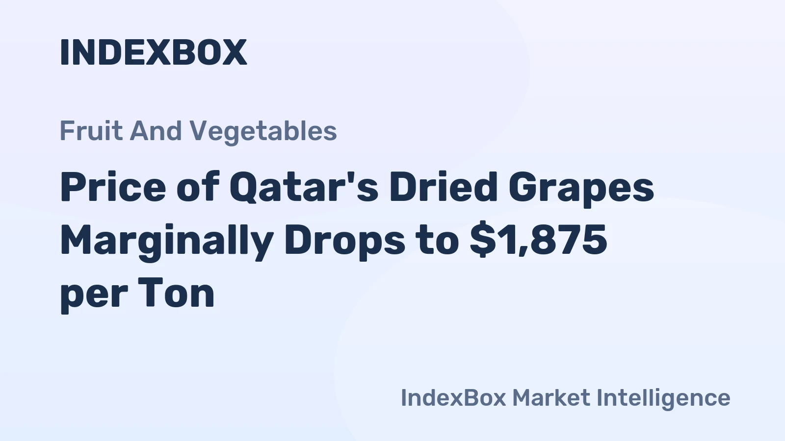 Price of Qatar's Dried Grapes Marginally Drops to $1,875 per Ton