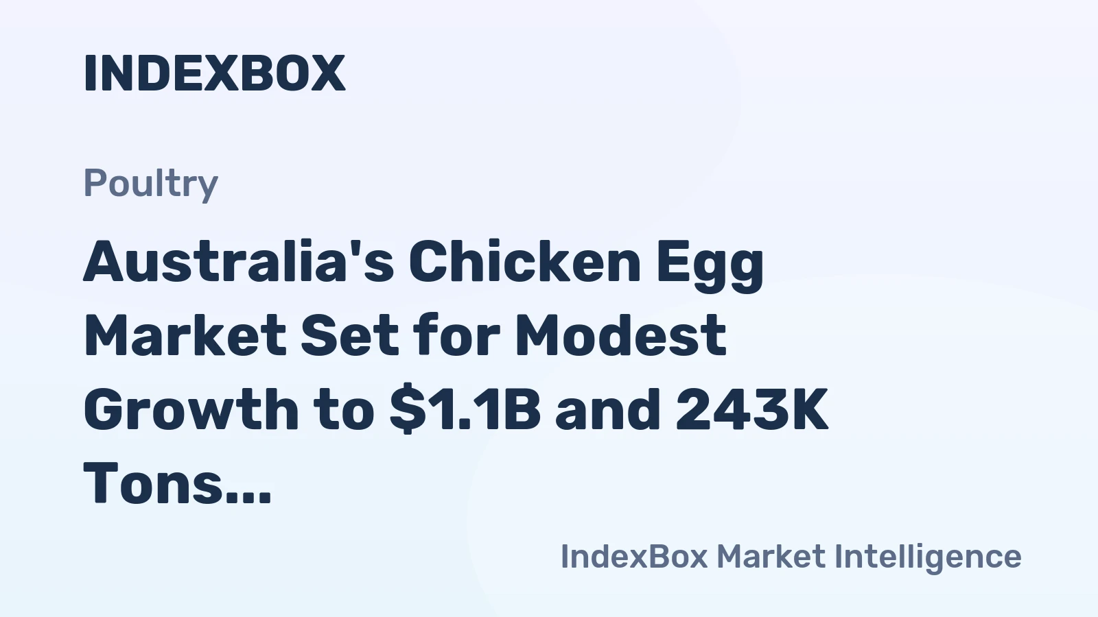 Australia's Chicken Egg Market Set for Modest Growth to $1.1B and 243K Tons by 2035