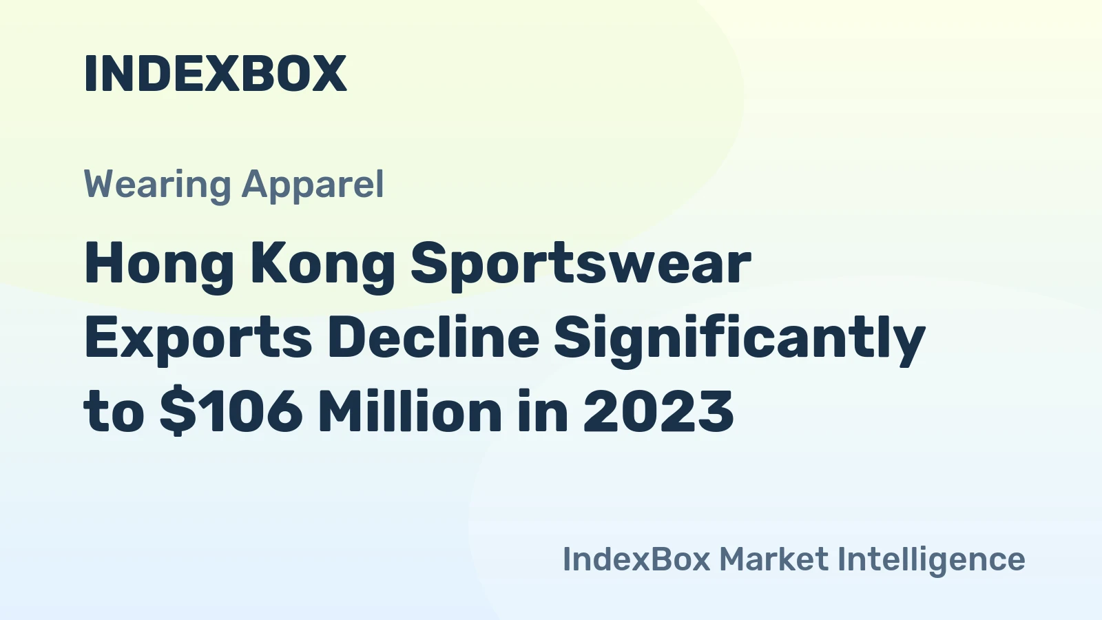 Hong Kong Sportswear Exports Decline Significantly to $106 Million in 2023