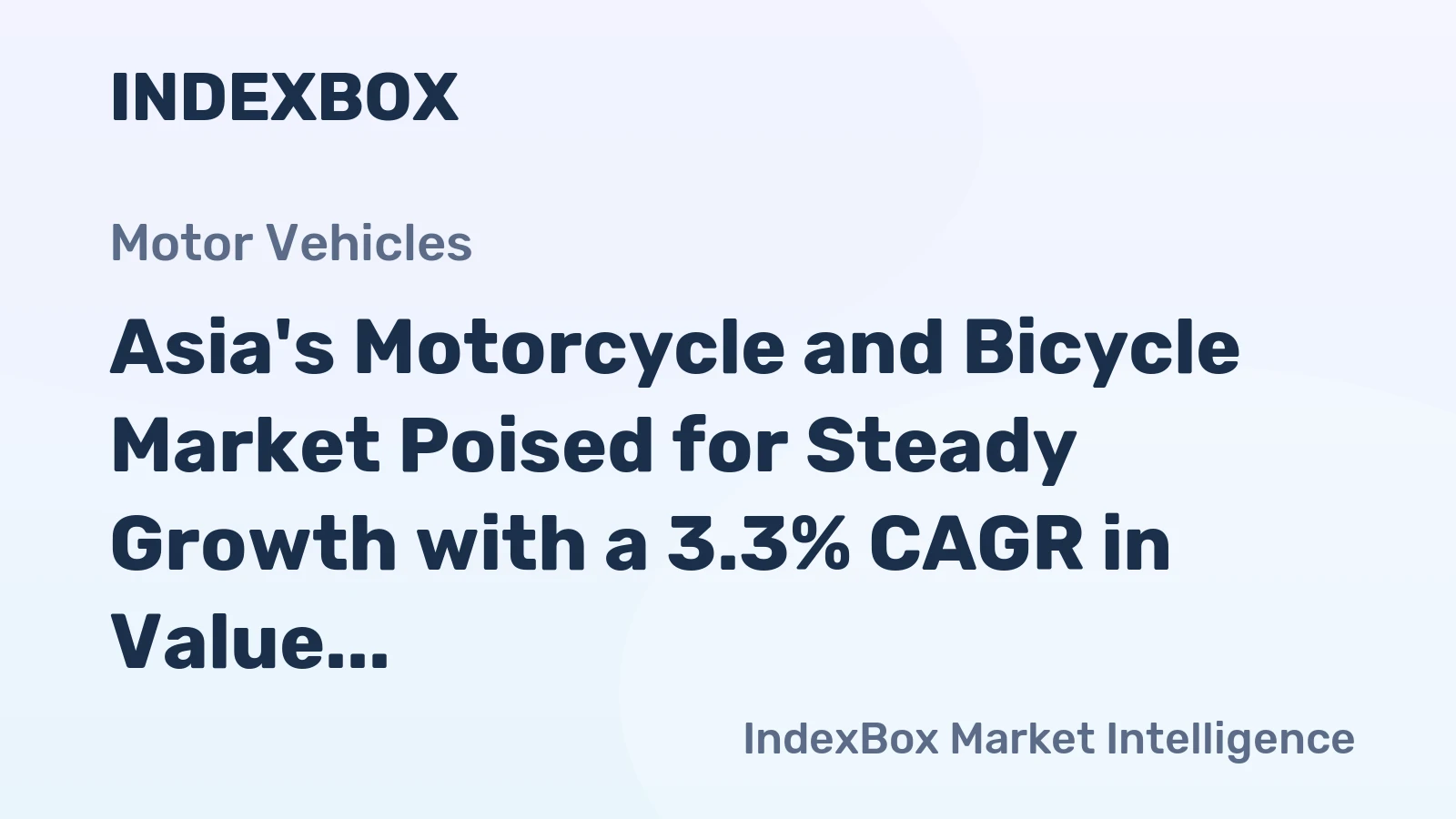 Asia's Motorcycle and Bicycle Market Poised for Steady Growth with a 3.3% CAGR in Value Through 2035