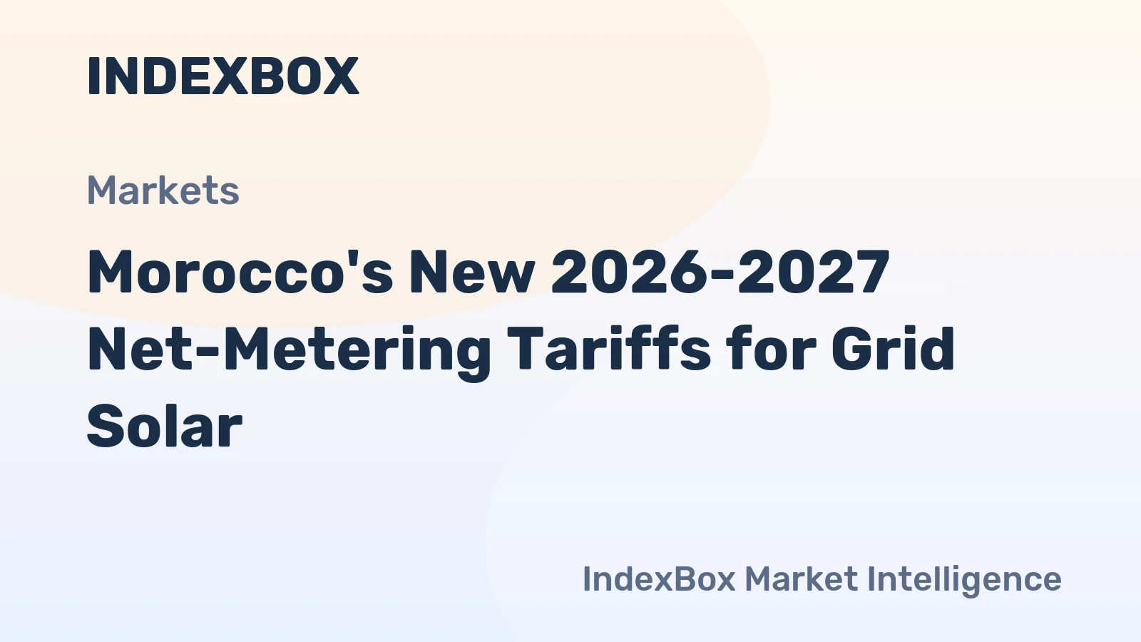 Morocco's New 2026-2027 Net-Metering Tariffs for Grid Solar