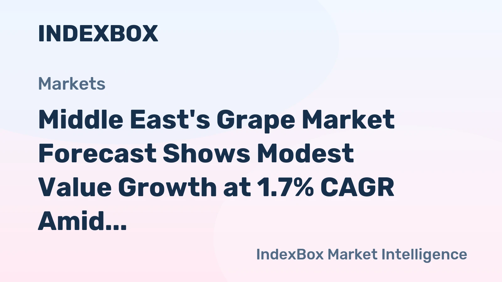 Middle East's Grape Market Forecast Shows Modest Value Growth at 1.7% CAGR Amid Volume Stagnation
