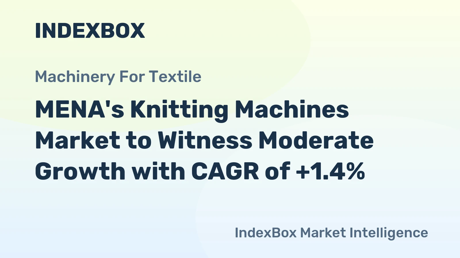 MENA's Knitting Machines Market to Witness Moderate Growth with CAGR of +1.4%