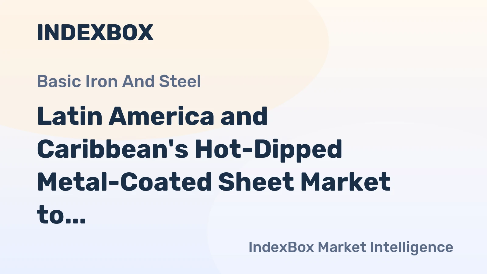 Latin America and Caribbean's Hot-Dipped Metal-Coated Sheet Market to Reach 27M Tons and $34B by 2035