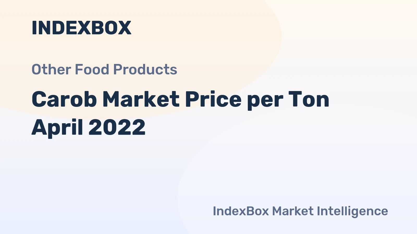 Carob Market Price per Ton April 2022