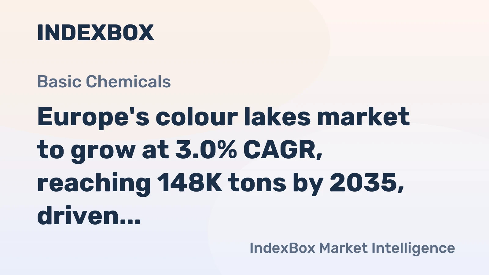 Europe's colour lakes market to grow at 3.0% CAGR, reaching 148K tons by 2035, driven by sustained demand.