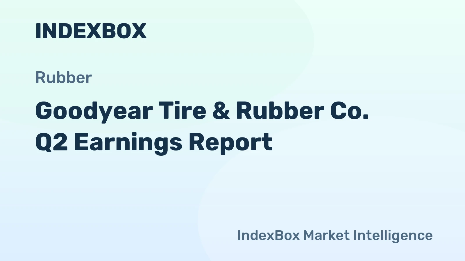 Goodyear Tire & Rubber Co. Q2 Earnings Report