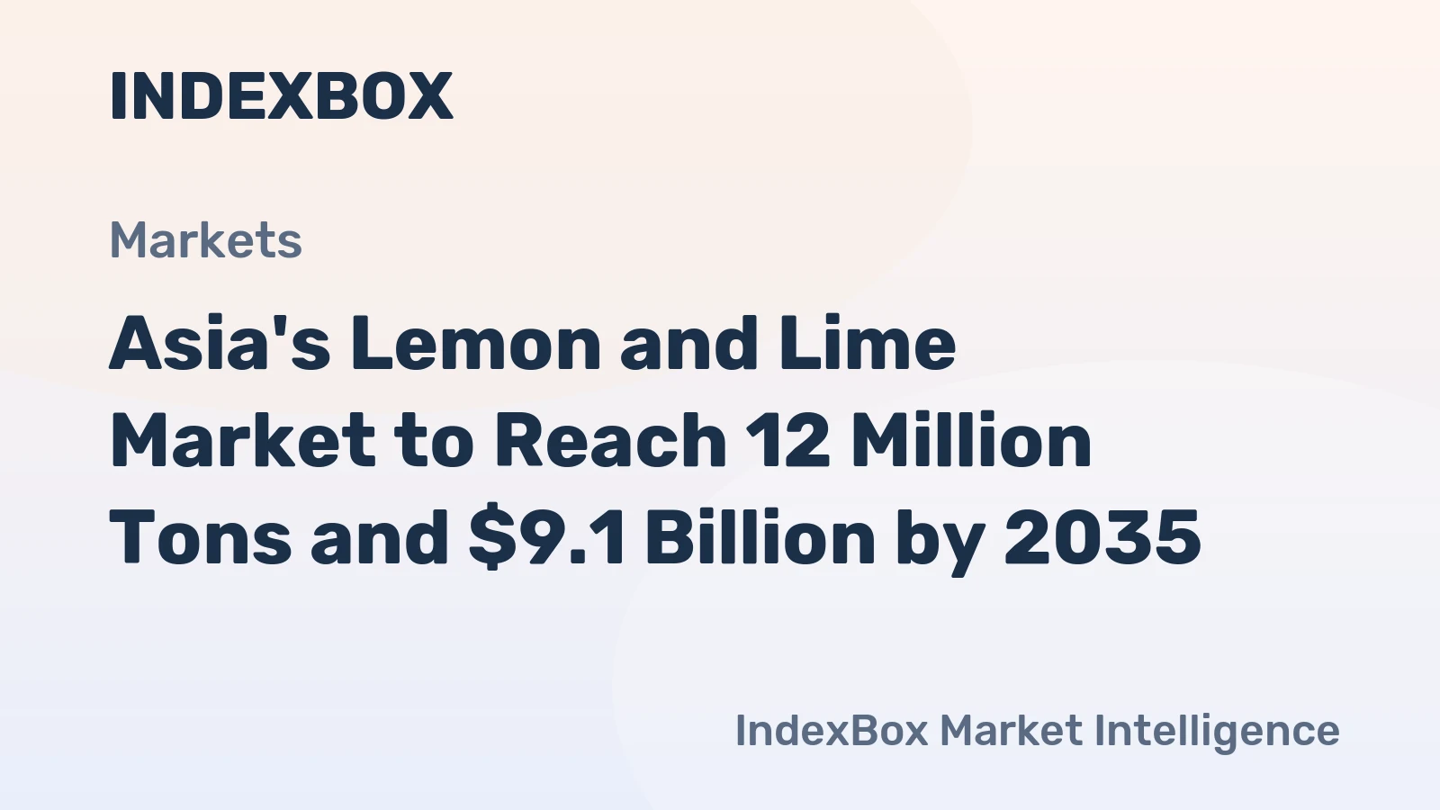 Asia's Lemon and Lime Market to Reach 12 Million Tons and $9.1 Billion by 2035