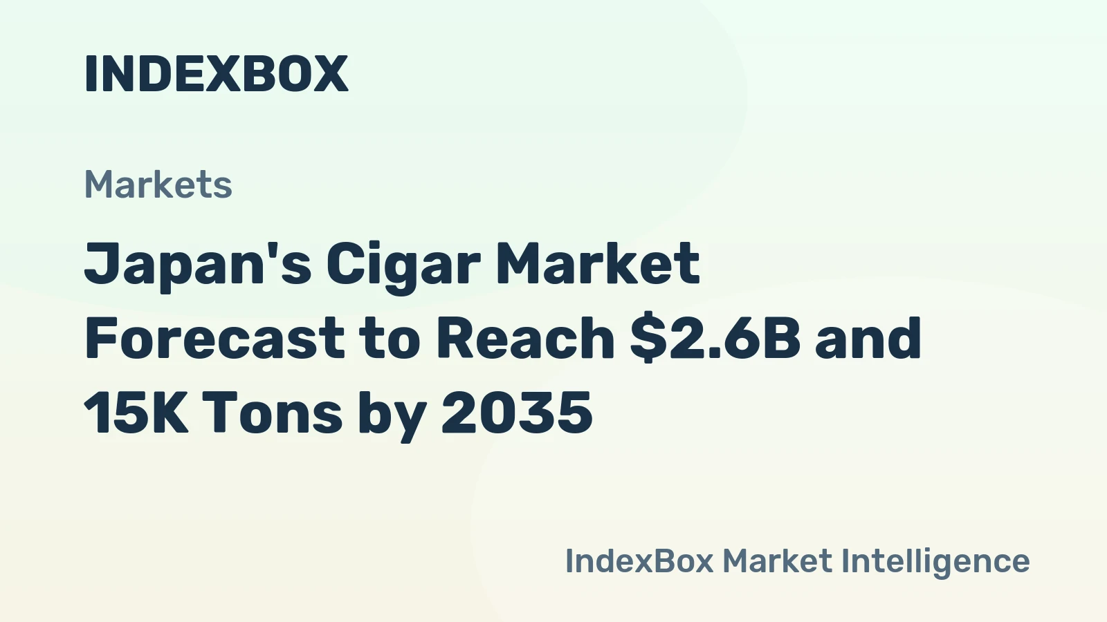 Japan's Cigar Market Forecast to Reach $2.6B and 15K Tons by 2035