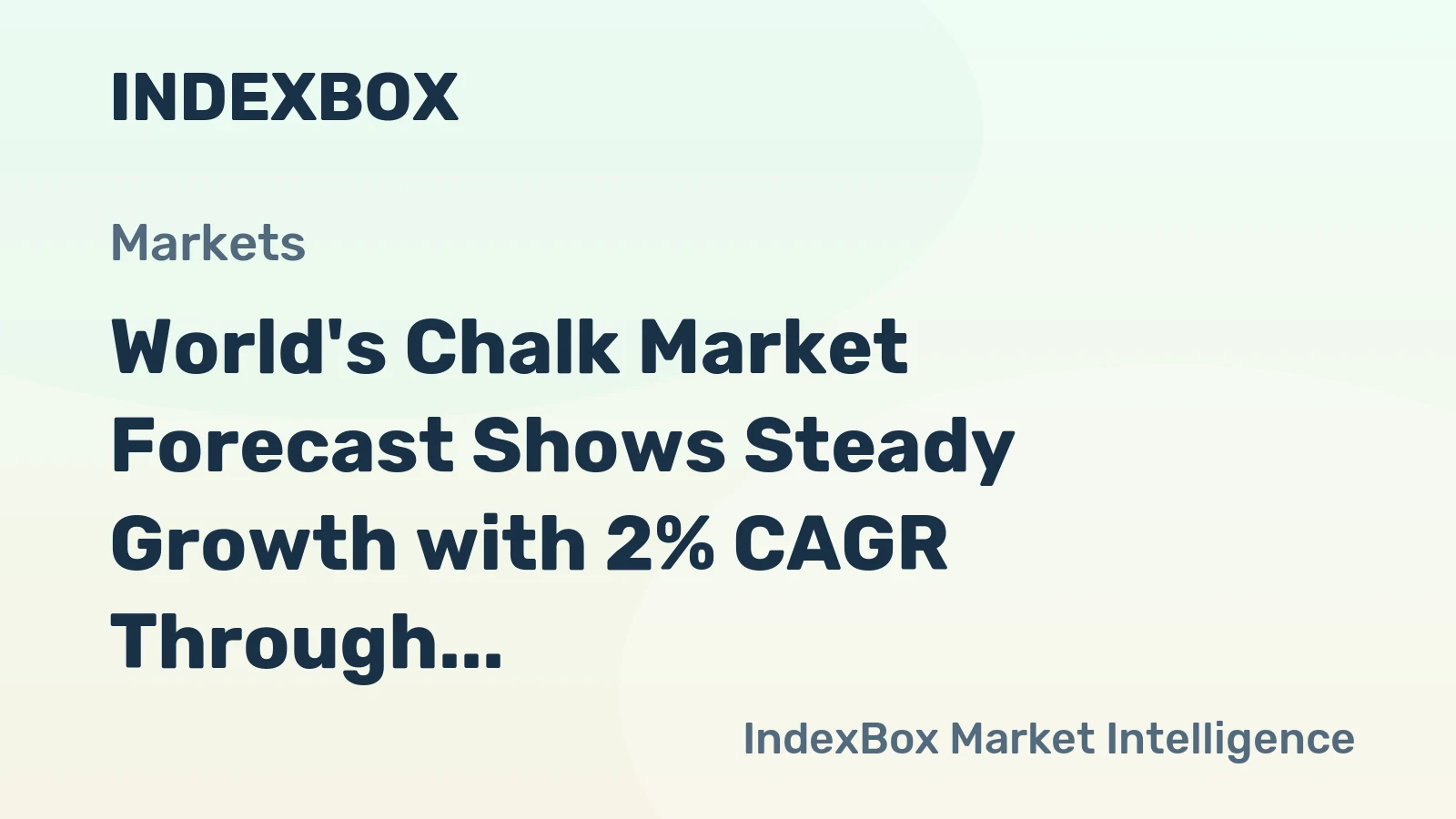 World's Chalk Market Forecast Shows Steady Growth with 2% CAGR Through 2035