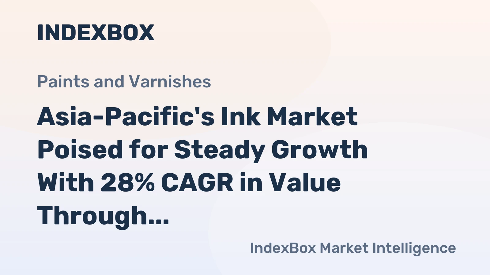 Asia-Pacific's Ink Market Poised for Steady Growth With 28% CAGR in Value Through 2035