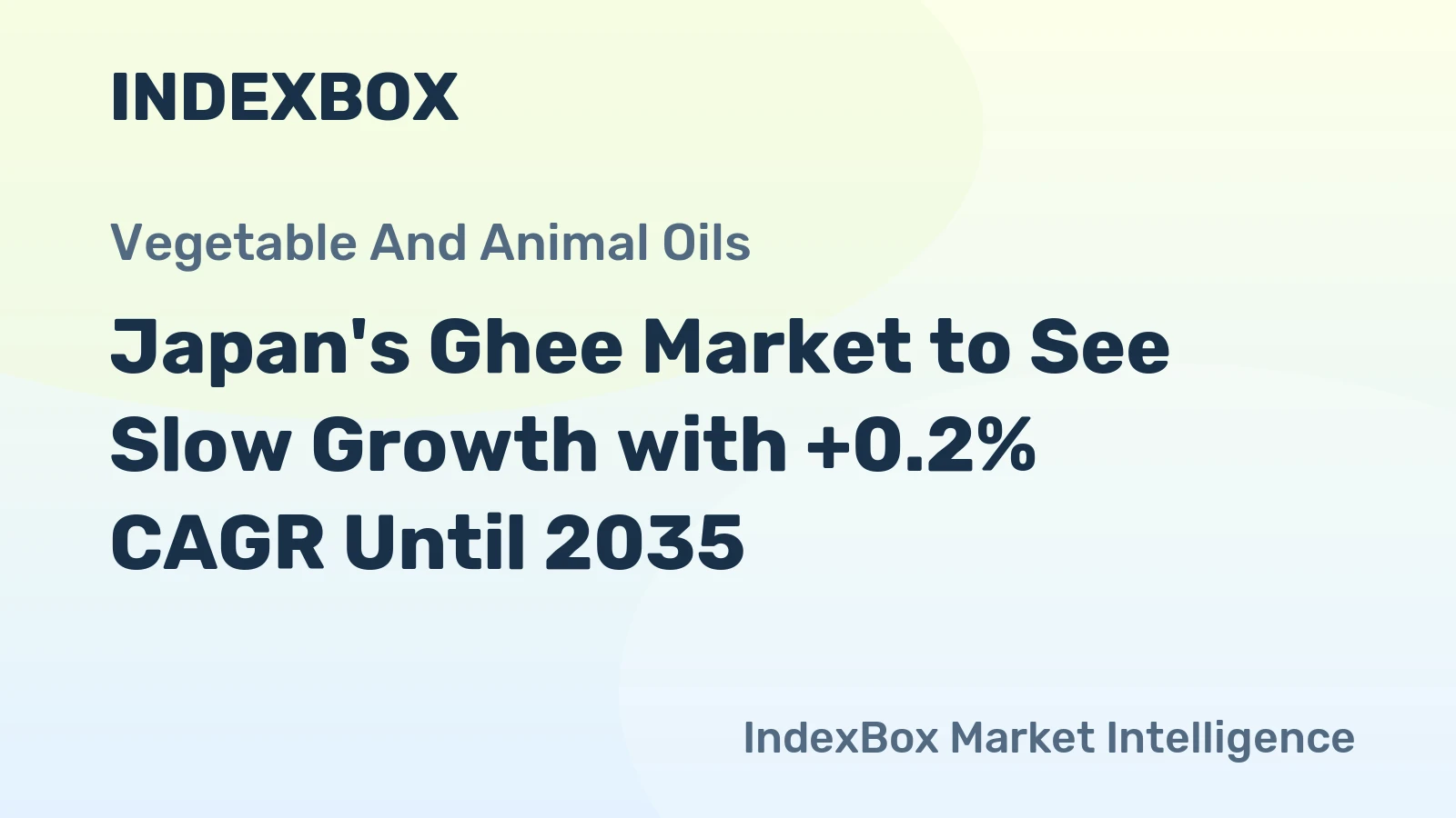 Japan's Ghee Market to See Slow Growth with +0.2% CAGR Until 2035