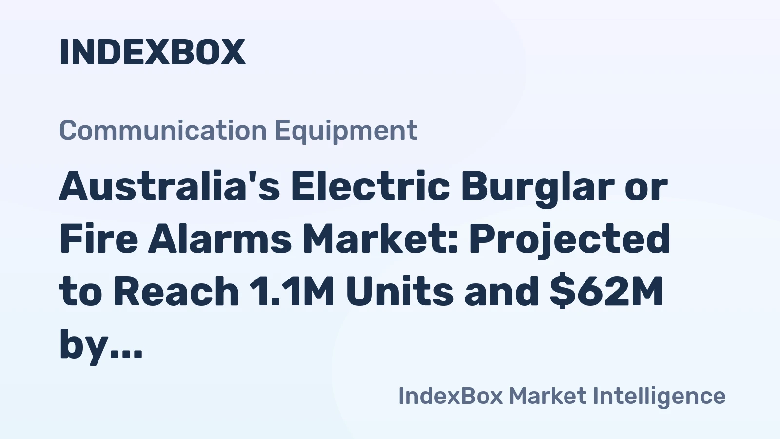 Australia's Electric Burglar or Fire Alarms Market: Projected to Reach 1.1M Units and $62M by 2035