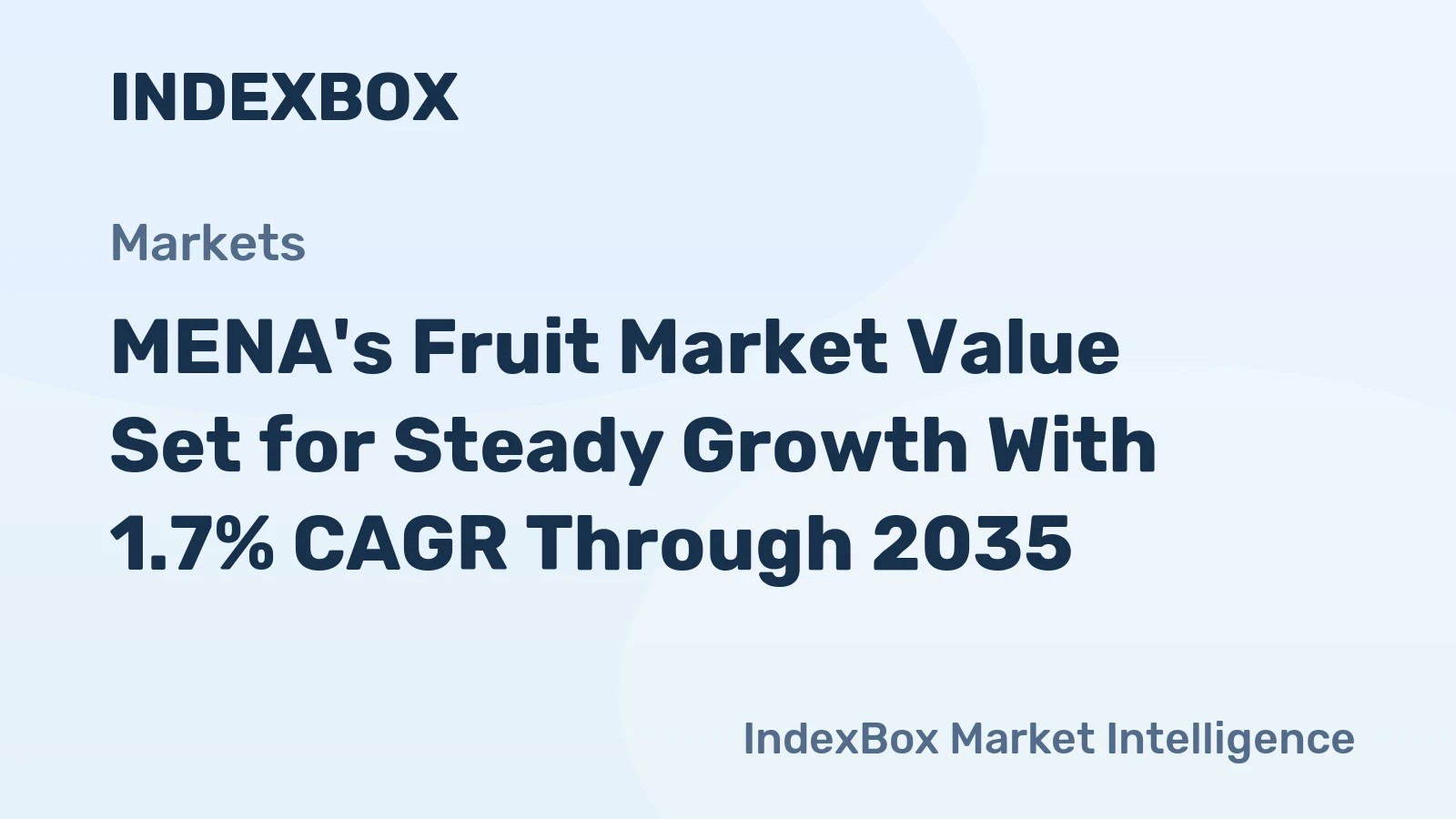 MENA's Fruit Market Value Set for Steady Growth With 1.7% CAGR Through 2035