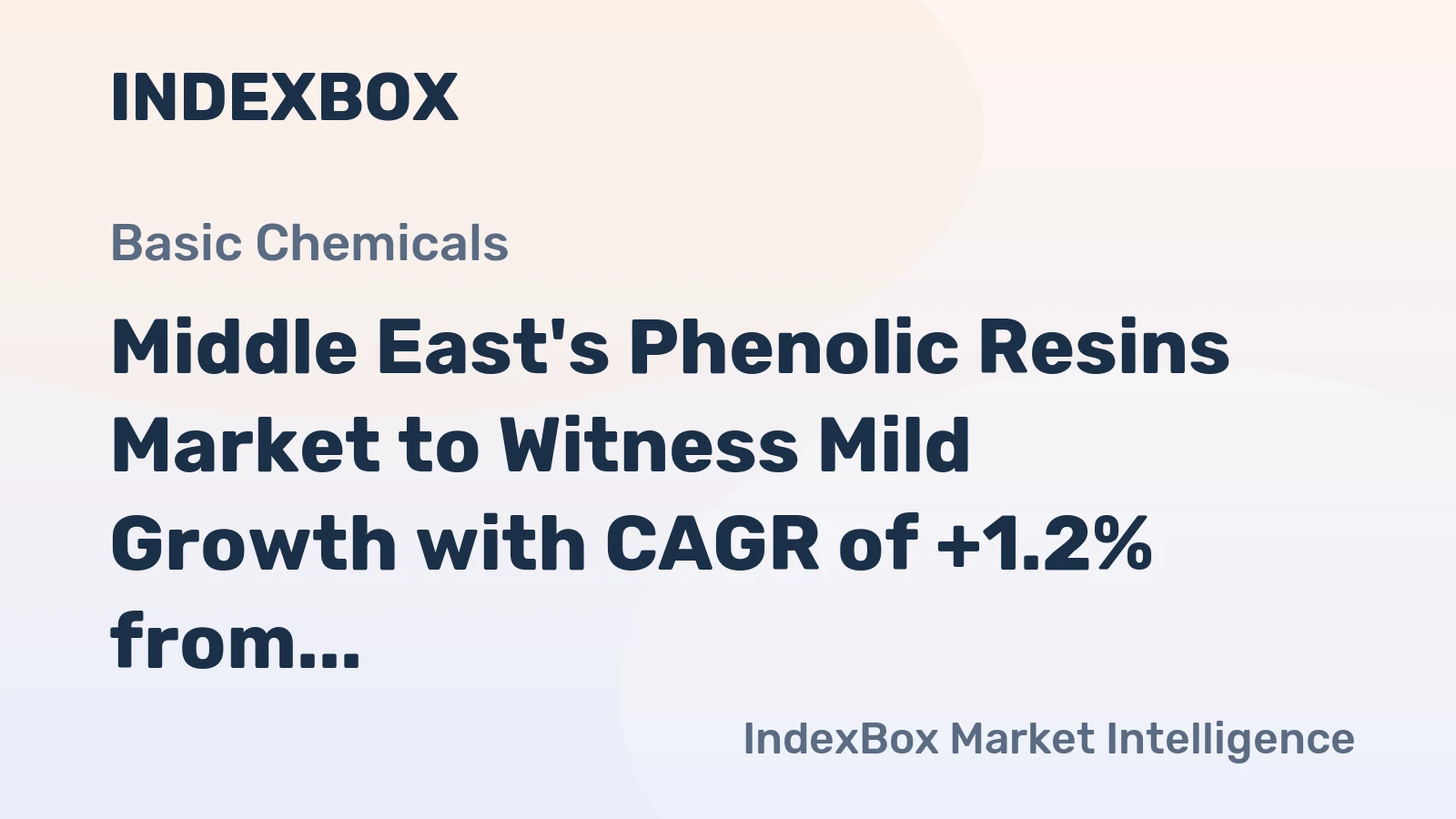 Middle East's Phenolic Resins Market to Witness Mild Growth with CAGR of +1.2% from 2024-2035