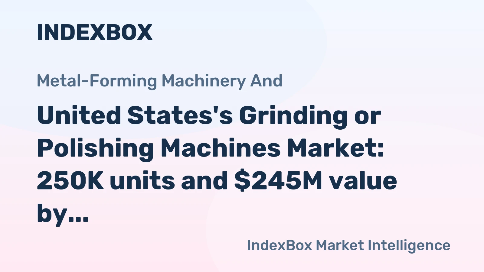 United States's Grinding or Polishing Machines Market: 250K units and $245M value by 2035