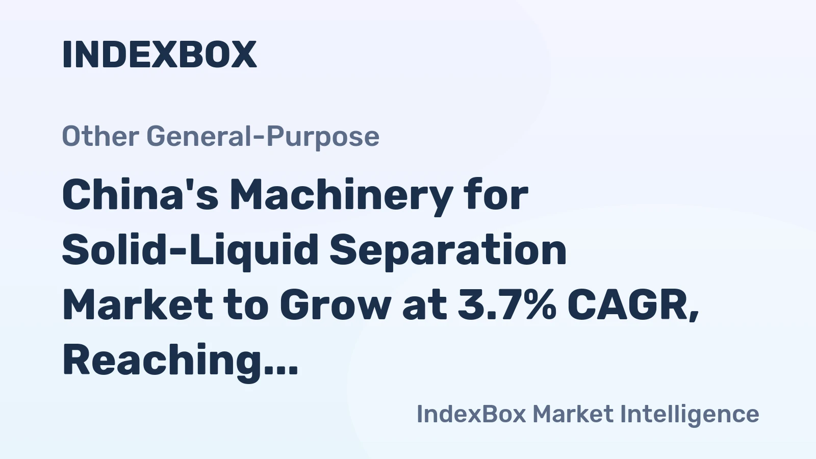 China's Machinery for Solid-Liquid Separation Market to Grow at 3.7% CAGR, Reaching 48M Units by 2035