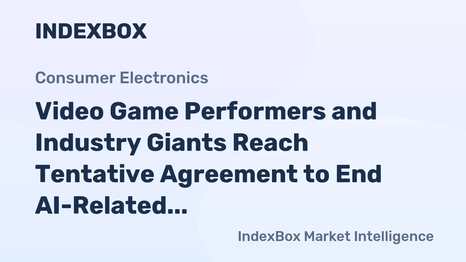Video Game Performers and Industry Giants Reach Tentative Agreement to End AI-Related Strike
