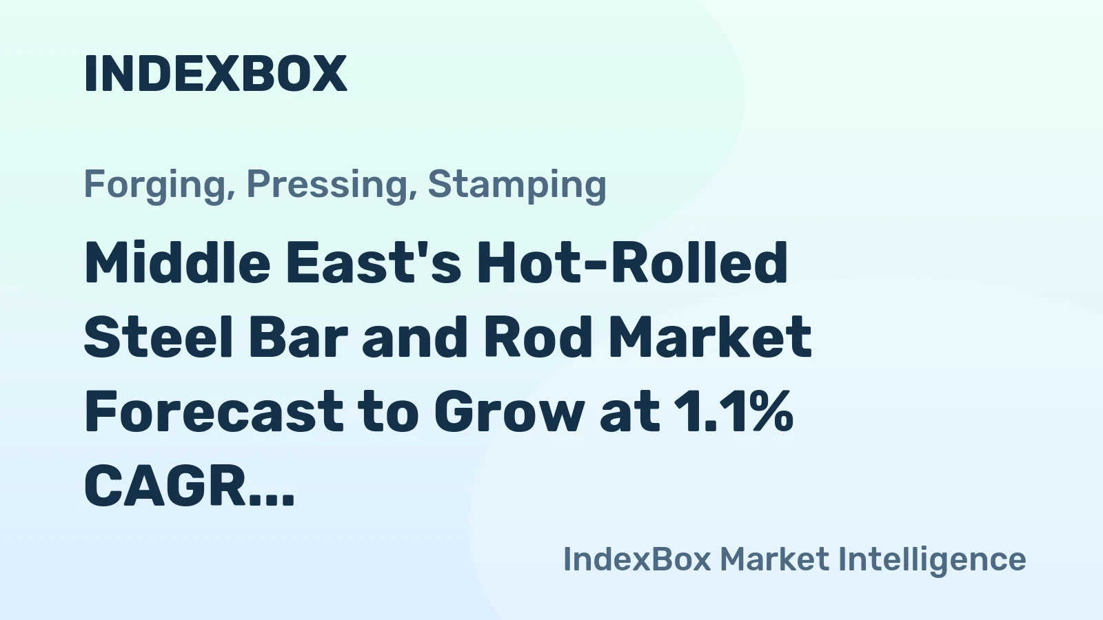 Middle East's Hot-Rolled Steel Bar and Rod Market Forecast to Grow at 1.1% CAGR Through 2035